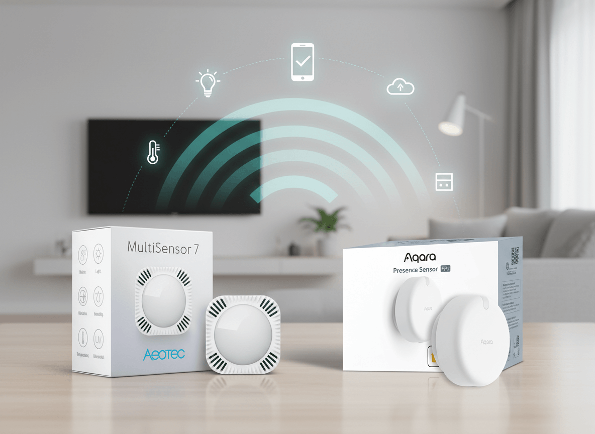 Aeotec MultiSensor 7 vs Aqara Presence Sensor FP2: Multi-Environmental ...