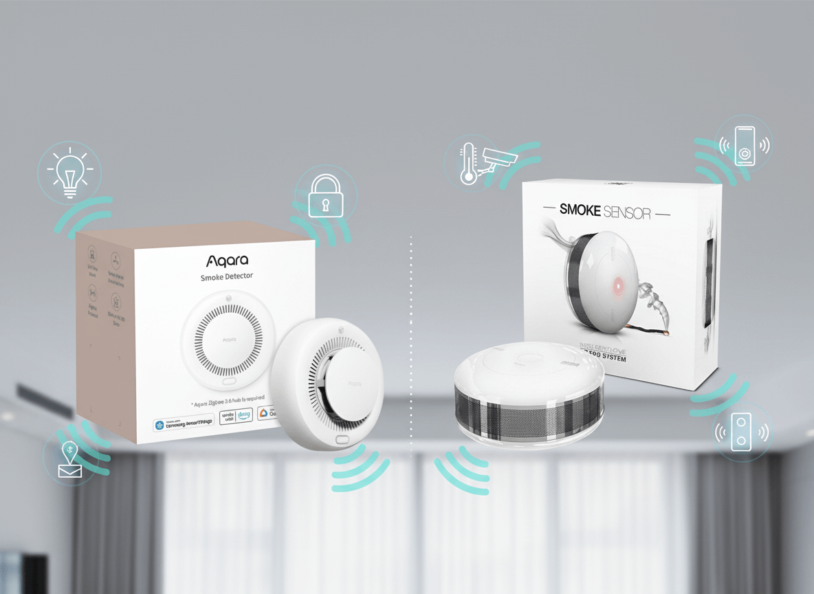 Zigbee Aqara Smoke Detector vs Z-Wave Fibaro Smoke Sensor: Smart Fire ...